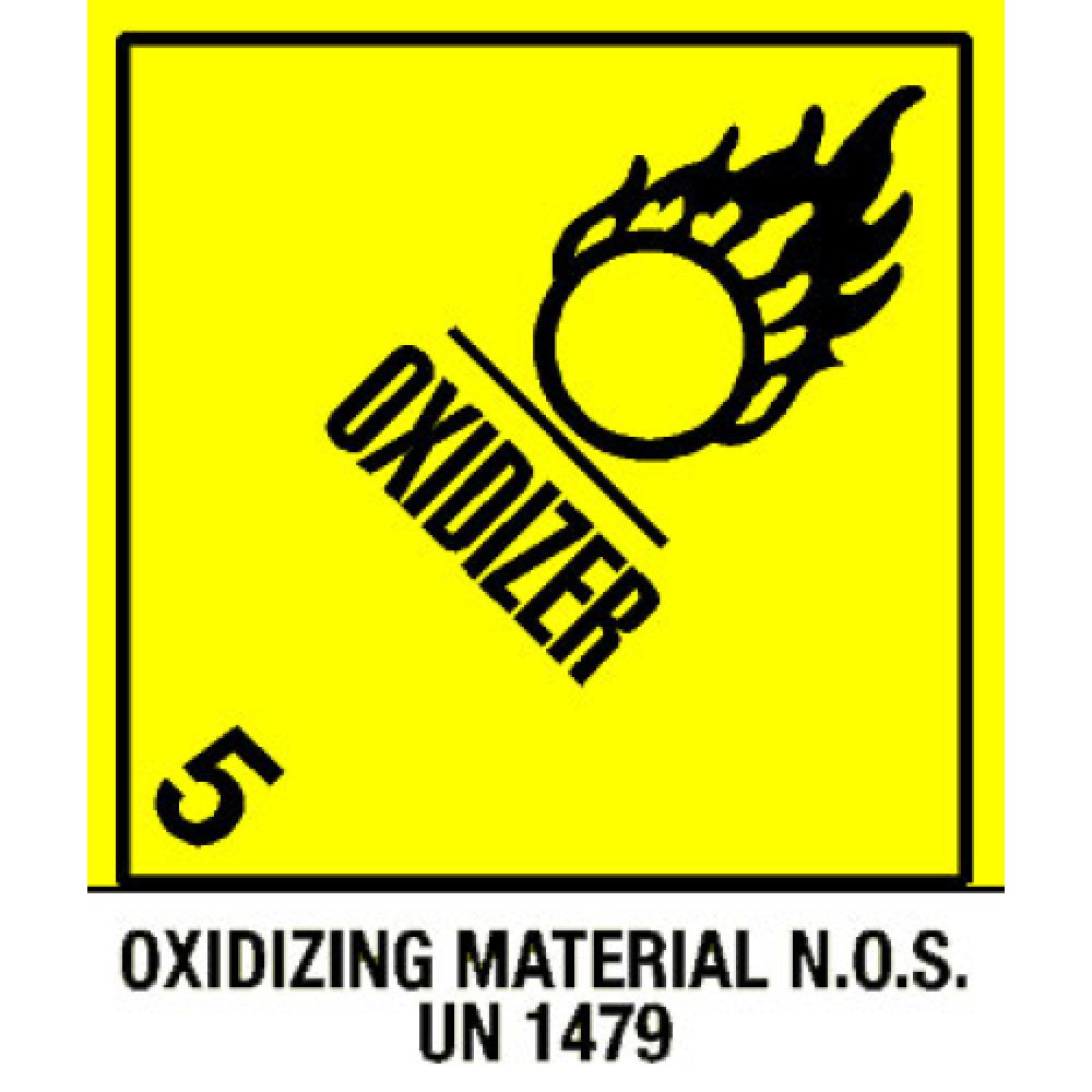 Warning Oxidizer - Oxidizing Material Label - Big Sales, Big Inventory ...