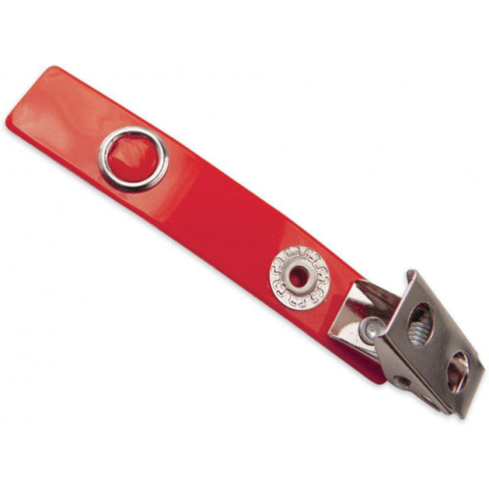 505-SDC-RED - Brady Colored Vinyl Strap Clips ID Badge Clip